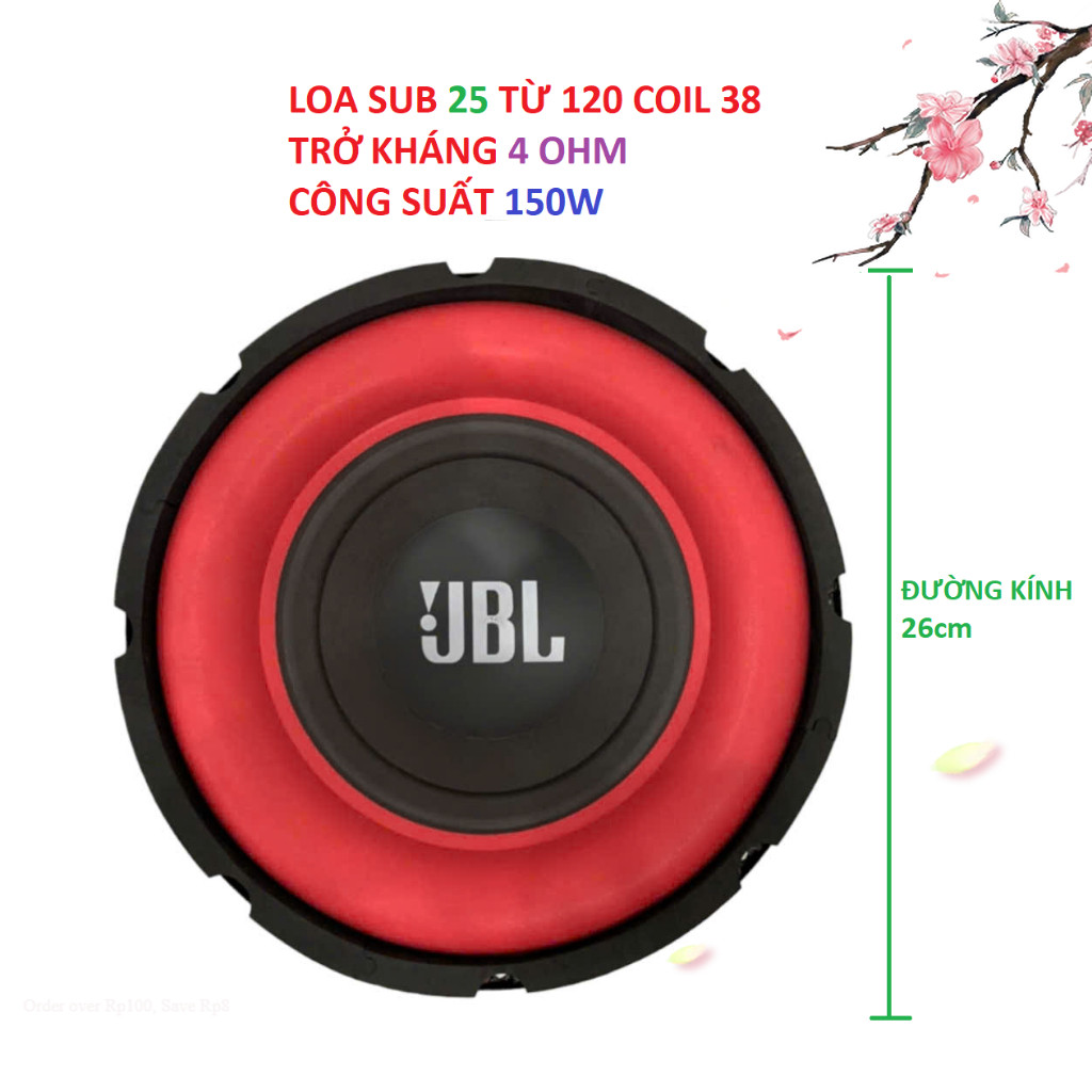 loa siêu trầm bass sub 25 JBL từ 120 coil 38 gân béo trở kháng 4 ohm 150w bass cực căng | Shopee ...