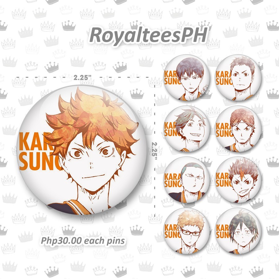 [ PIN ] Haikyuu!! Fan-made Anime Button Pins (Batch 1) - Size To 58mm ...