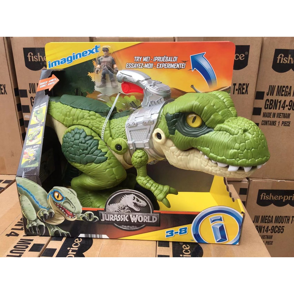 Fisher Jurassic World Super Big Mouth Tyrannosaurus Rex Tyrannosaurus ...