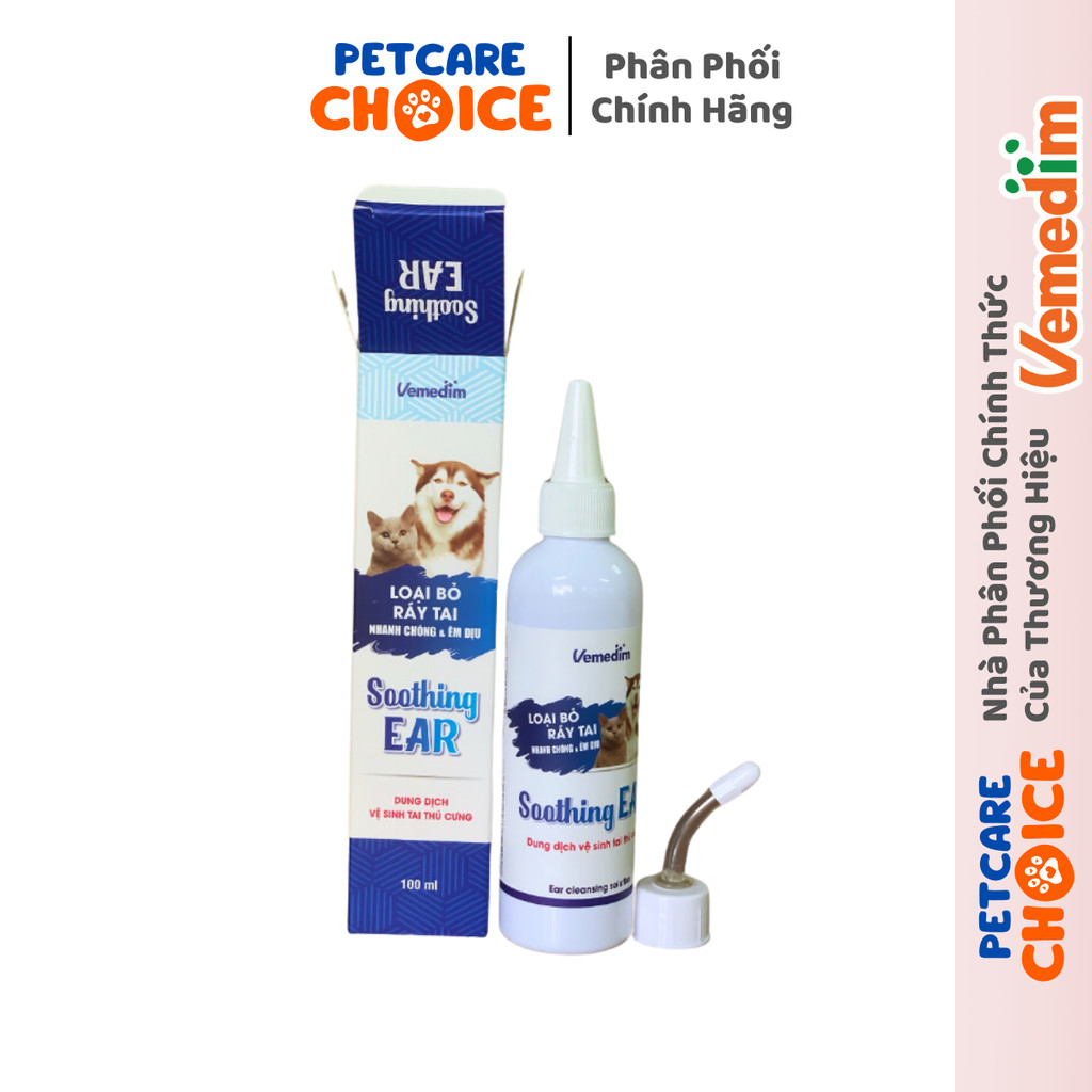 Soothing EAR Vemedim - Dung Dịch Vệ Sinh Tai Cho Chó Mèo - Chai 100ml ...
