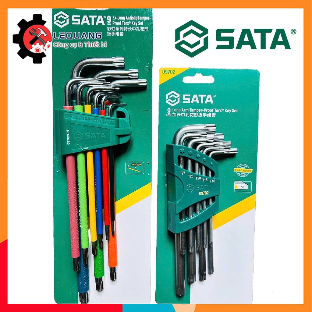 Bộ hoa thị, luc giác bông vặn ốc SATA 09702 - 09702CHloại dài đầu bi ...