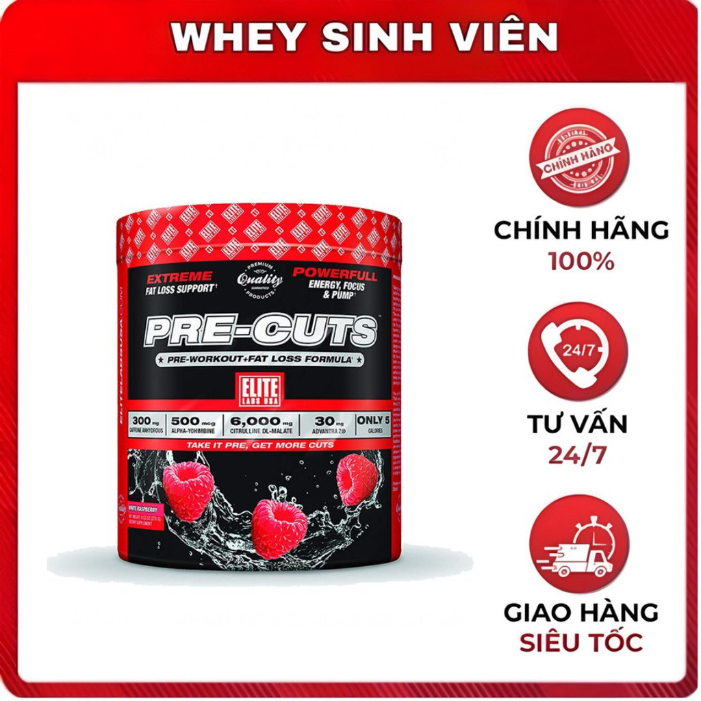 [Chính hãng] Elite Labs - Pre Cuts Pre workout siêu mạnh (30 servings ...