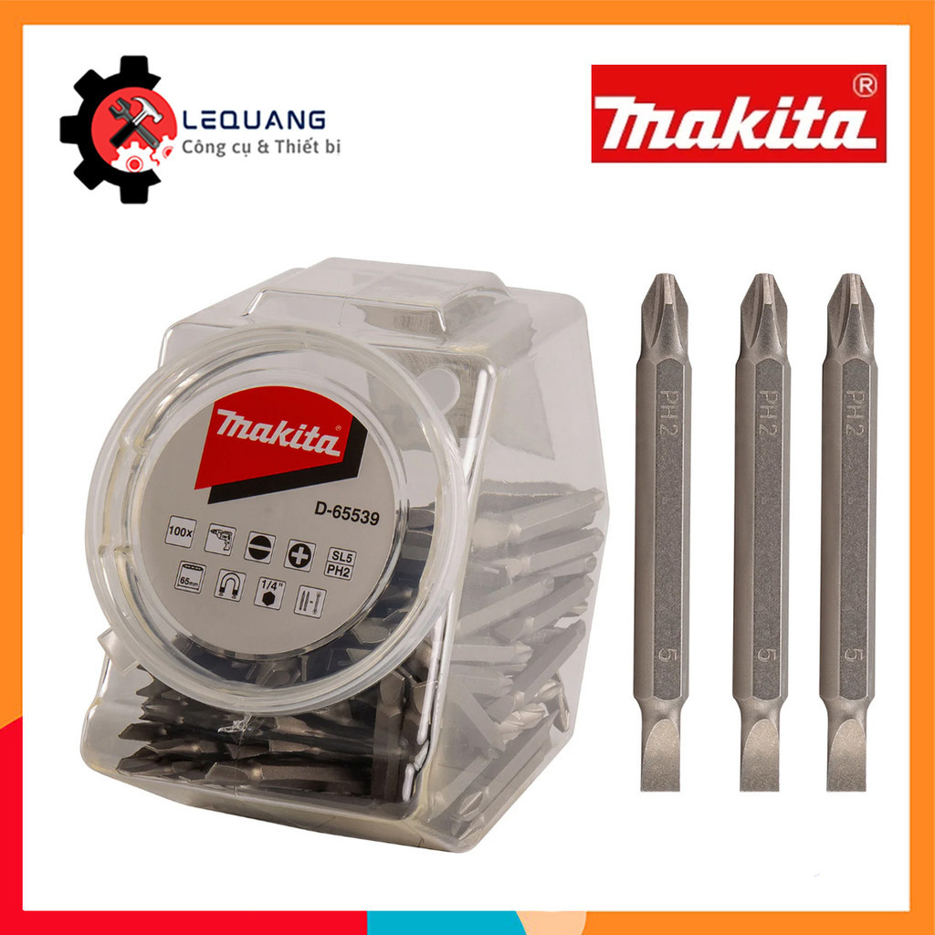 Mũi vít 2 đầu SL5-PH2 Makita D-65539 (1 mũi) | Shopee Việt Nam