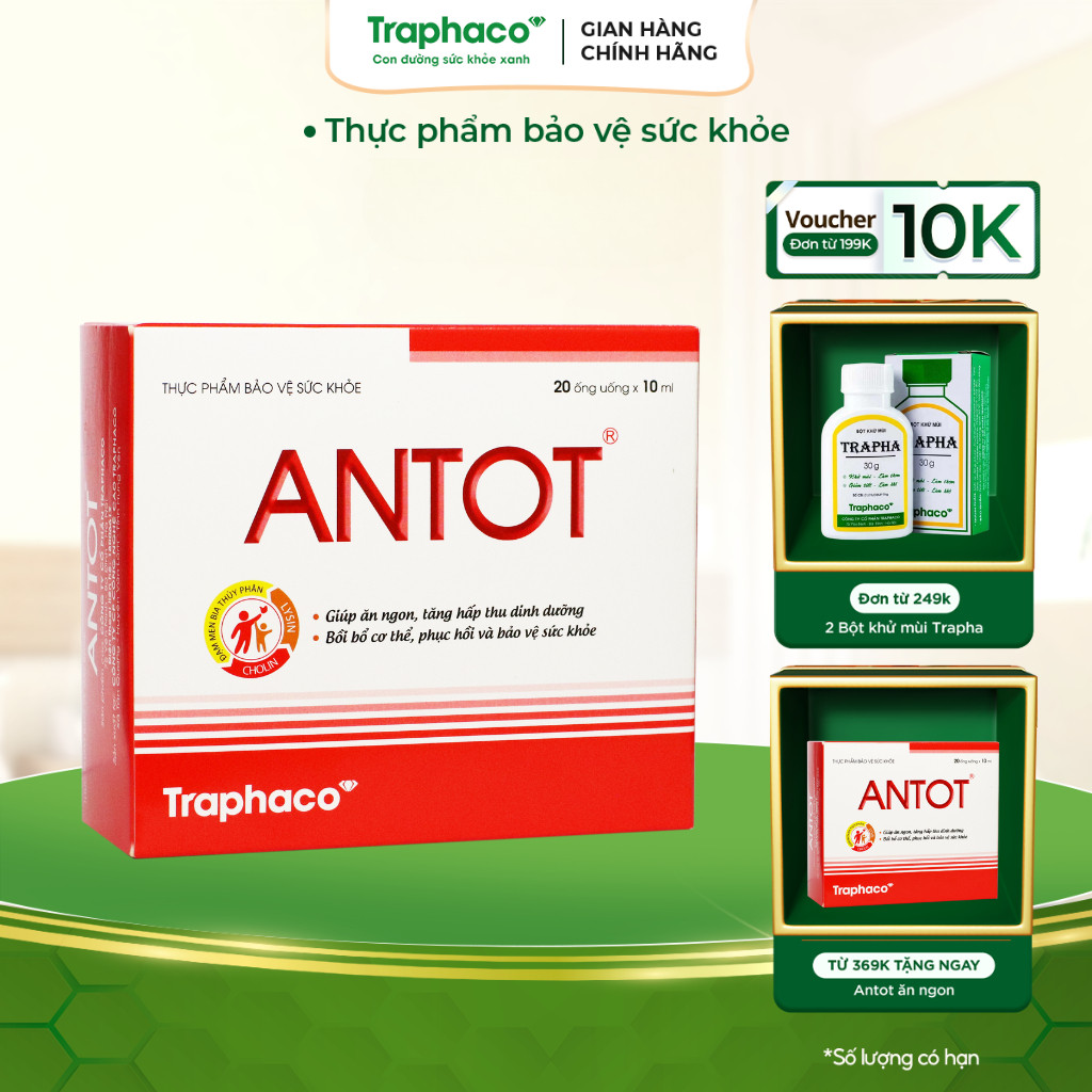 TPBVSK ANTOT Traphaco Hỗ Trợ Cải Thiện Vị Giác Cho Bé, Hỗ Trợ Hấp Thu ...