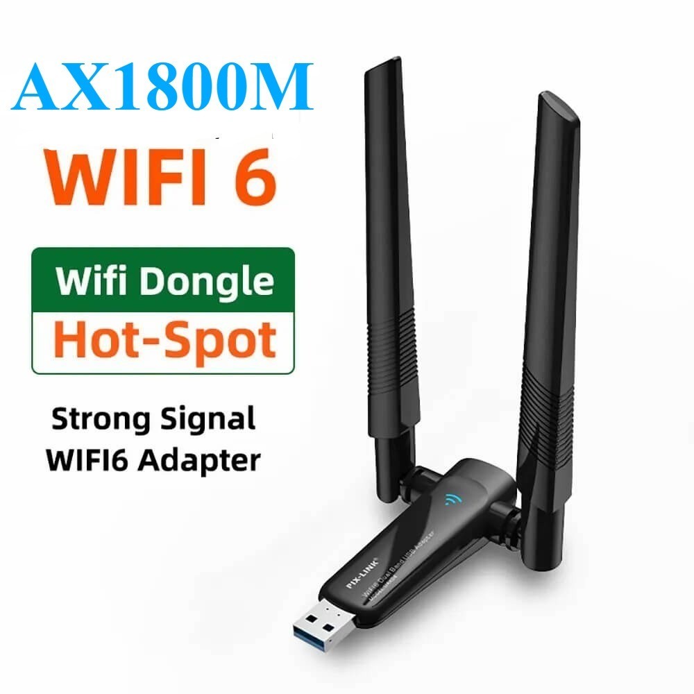 Fenvi 1800Mbps Wifi 6 USB Adapter Dual Band 2.4G5GHz không dây Wifi Receiver USB 3.0 Dongle Card ...