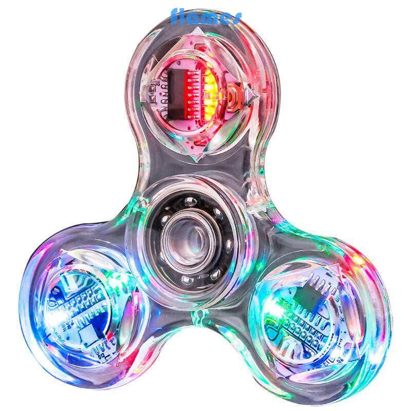 Novelty Multiple Changes LED Fidget Spinner Luminous Hand Spinners Glow ...