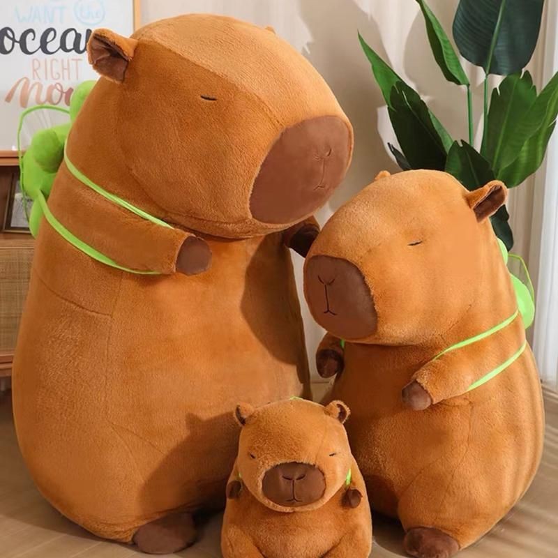 [mua capy 90cm tặng 1 em gấu]Gấu bông capybara chảy mũi , đeo balo vải ...