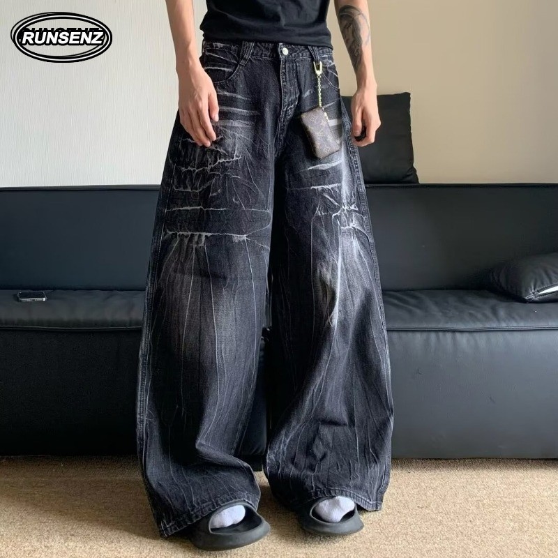 S-5xl Nhật Bản Retro Baggy Jeans Nam Nữ Cao Cấp Thường Ngày Rời Ống ...