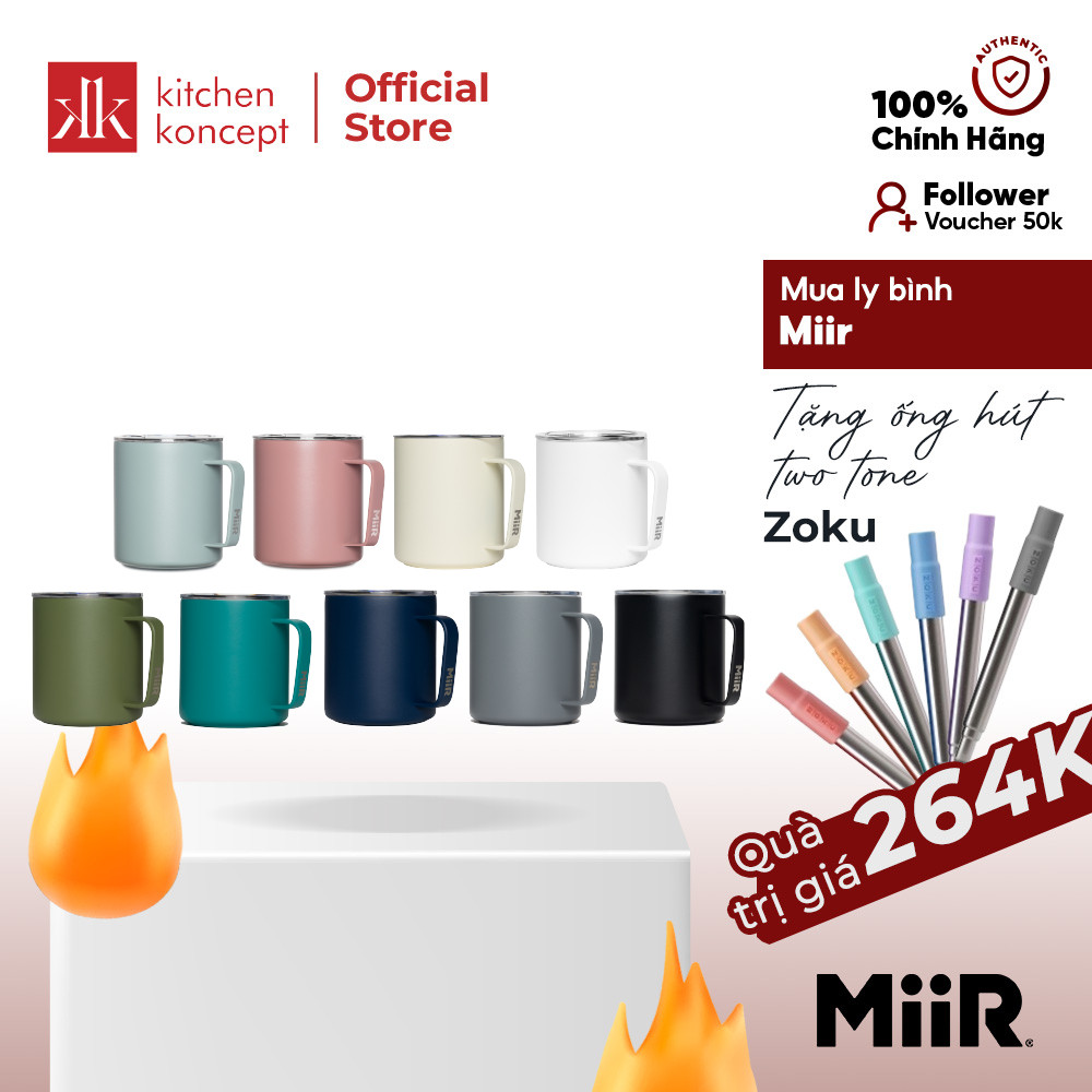 Ly Cốc giữ nhiệt MiiR Camp Cup nắp trượt thương hiệu Mỹ nhập khẩu chính hãng 354ml | Shopee Việt Nam
