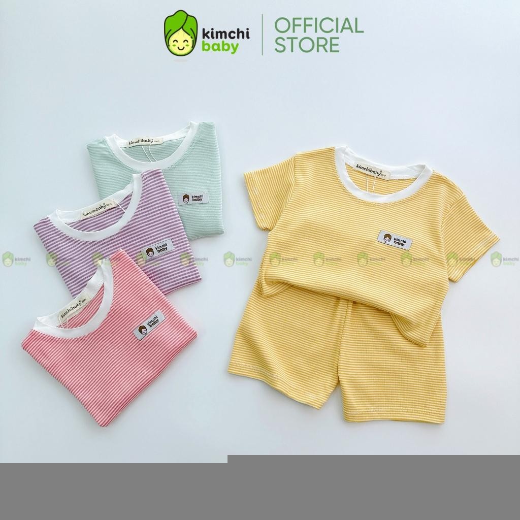 Đồ Bộ Cho Bé Trai, Bé Gái KIMCHIBABY Vải Cotton Borip Hoạ Tiết Kẻ Ngang ...