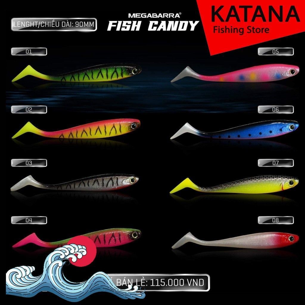 [Katana Fishing] Mồi Mềm Câu Cá Lóc -Chẽm MEGABARRA FISHCANDY | Shopee ...