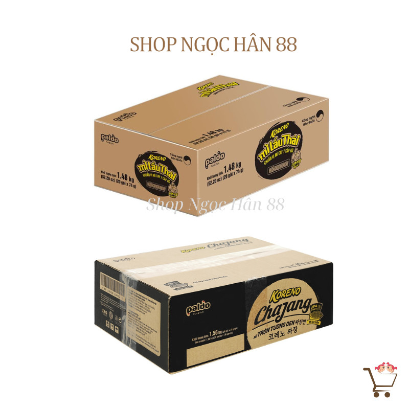 Thùng 20 gói mì trộn tương đen hàn quốc Koreno/Mì lẩu thái/Koreno up ...