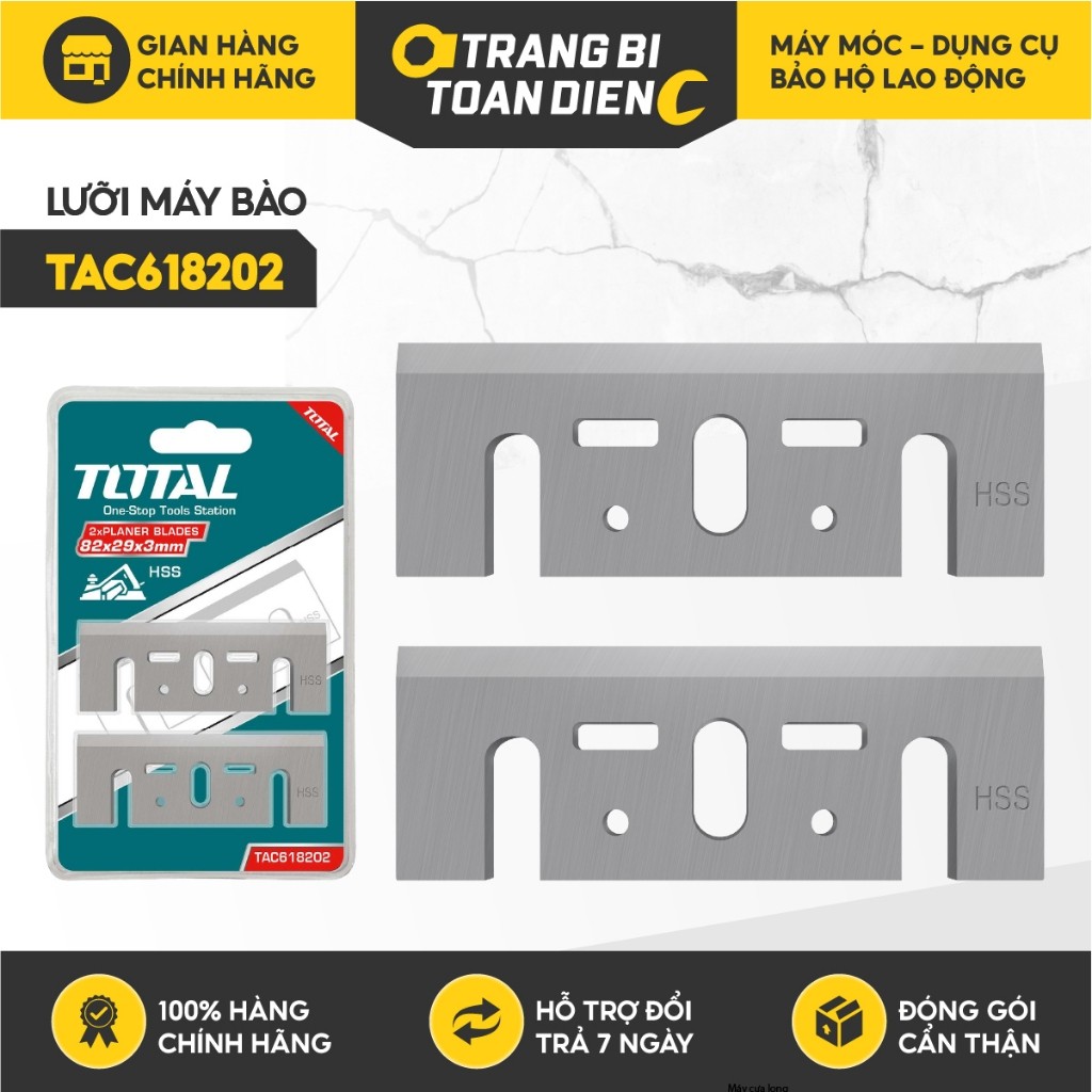 Lưỡi bào Total TAC618202 8F kích thước 82mm chất liệu HSS làm phẳng ...