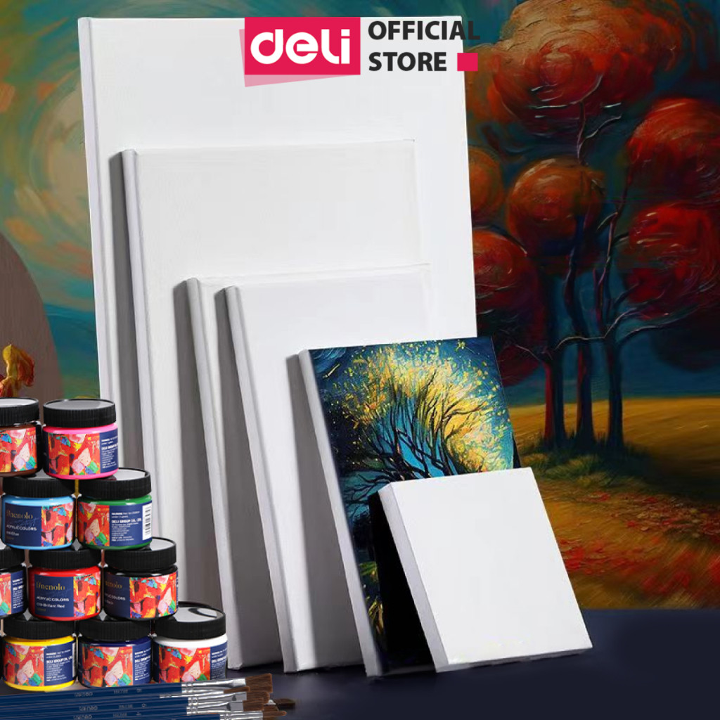 Khung Tranh Canvas Deli Toan Vẽ Tranh Sơn Dầu, Toan Canvas Trắng Căng ...