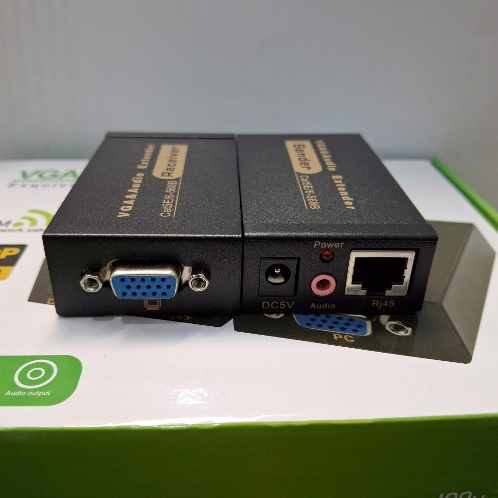 [VN] Hộp 2 chiếc VGA To LAN, VGA to RJ45, VGA kéo dài 60m-100m hàng ...