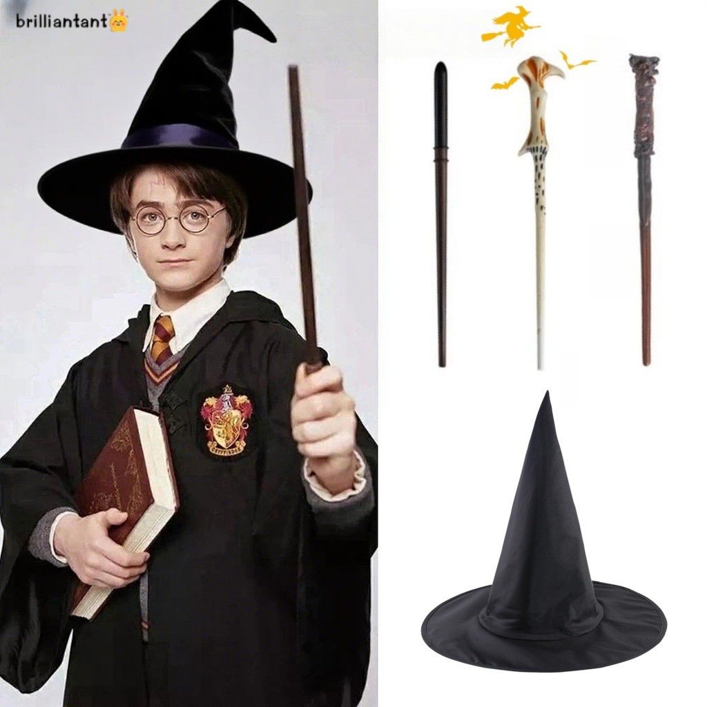 Bộ đũa thần và mũ thần cho tiệc Halloween Harry Potter Dumbledore ...