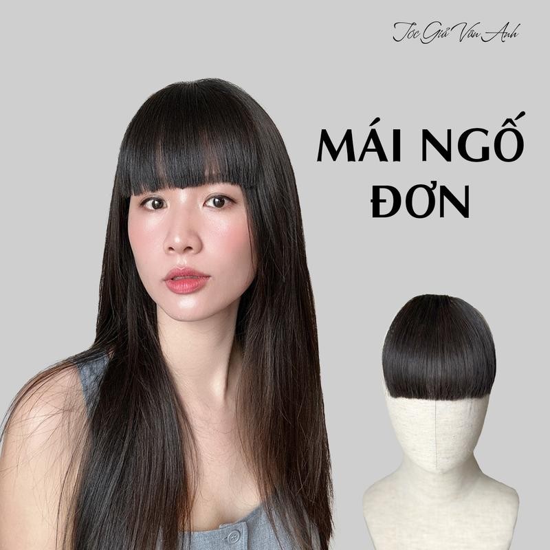 Mái ngố đơn tóc thậ.t nữ (không có tóc phía sau) - Tóc Giả Vân Anh ...