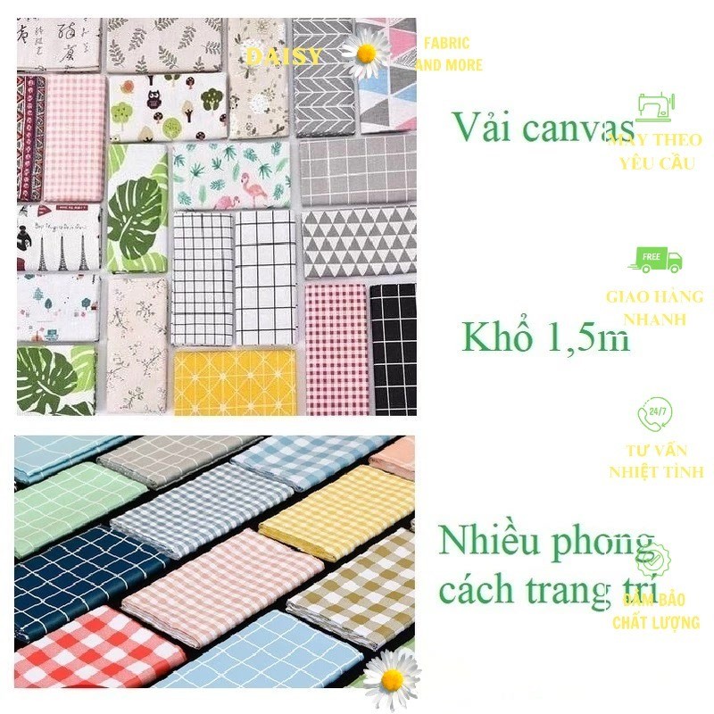 VẢI CANVAS CARO NHIỀU MÀU | Shopee Việt Nam