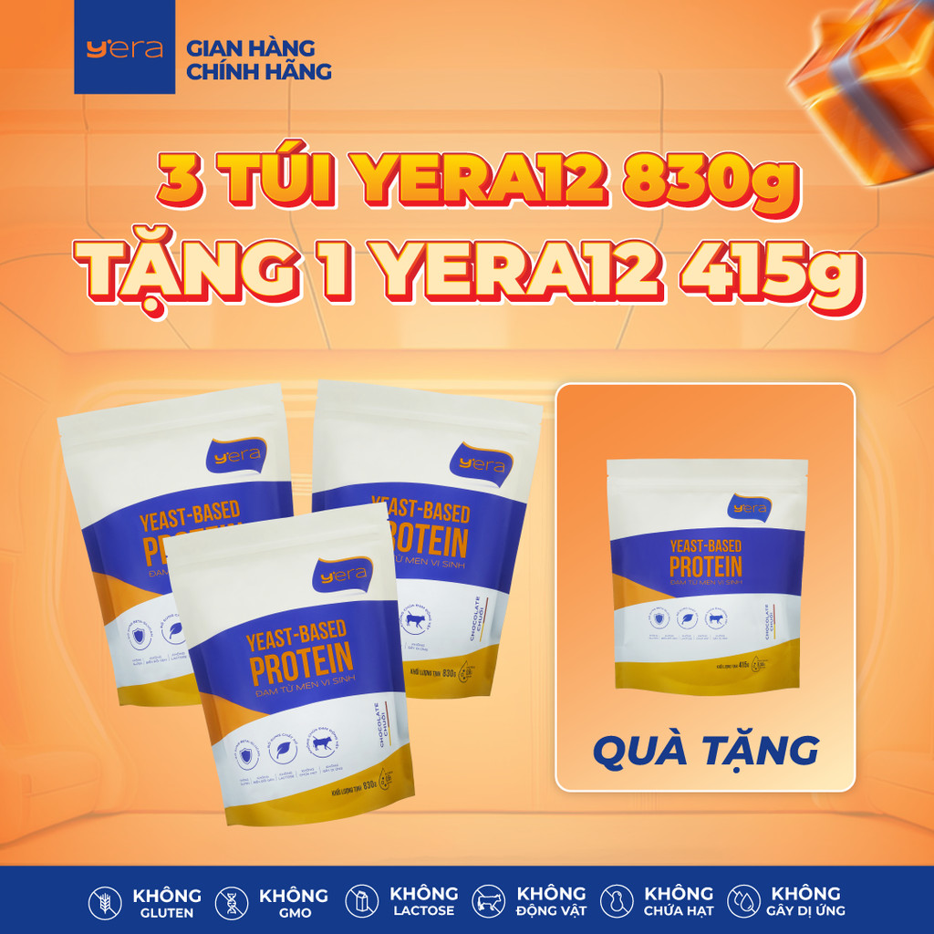 Mua 3 Tặng 1- Combo 3 YERA Protein Vị Vanilla Túi 830G Tặng ngay YERA ...