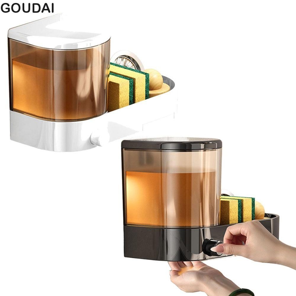 GOUDAI Hộp đựng xà phòng treo tường GOUDAI, có khay thoát nước có giá ...