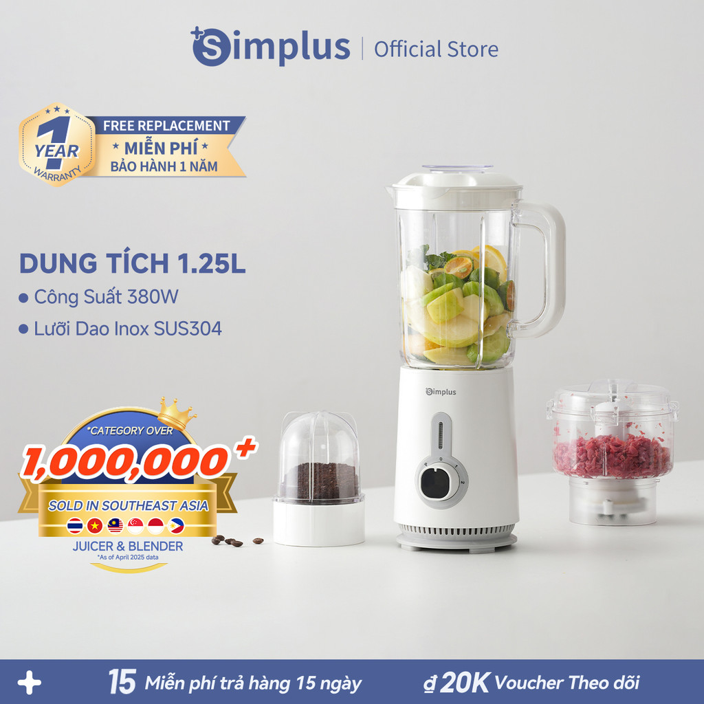 Simplus Máy Xay Sinh Tố Đa Chức Năng Dung Tích 1.25L LLJH005 - Bảo Hành ...