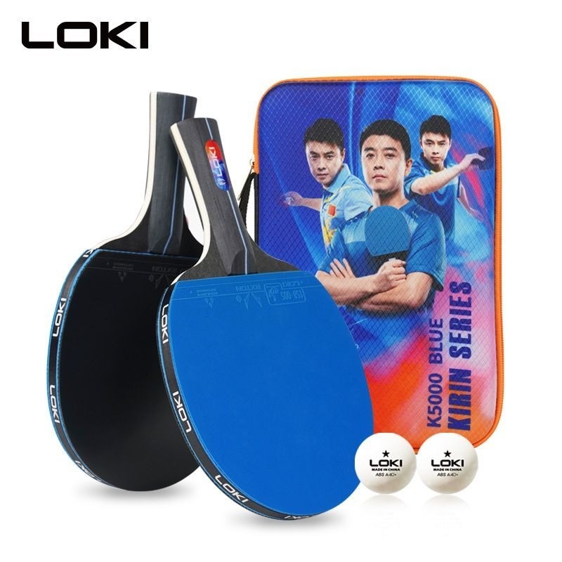 Bộ vợt bóng bàn Loki K5000 chính hãng ITTF được phê duyệt với cao su Spnge RXTON1 màu xanh dành ...