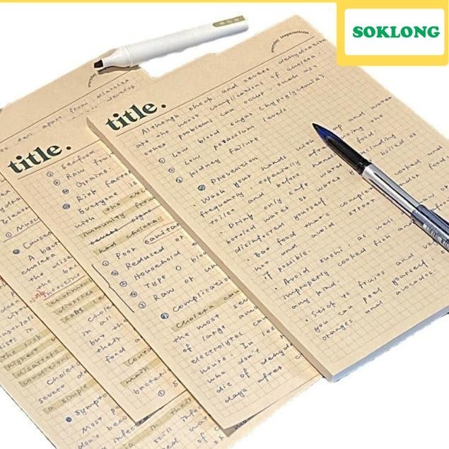 Tập giấy ghi chú B5 30 tờ S42 màu retro S42 Giấy note ghi chú tiện lợi ...