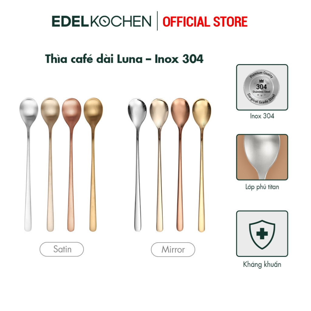 Thìa café dài Luna - Inox 304 | Shopee Việt Nam