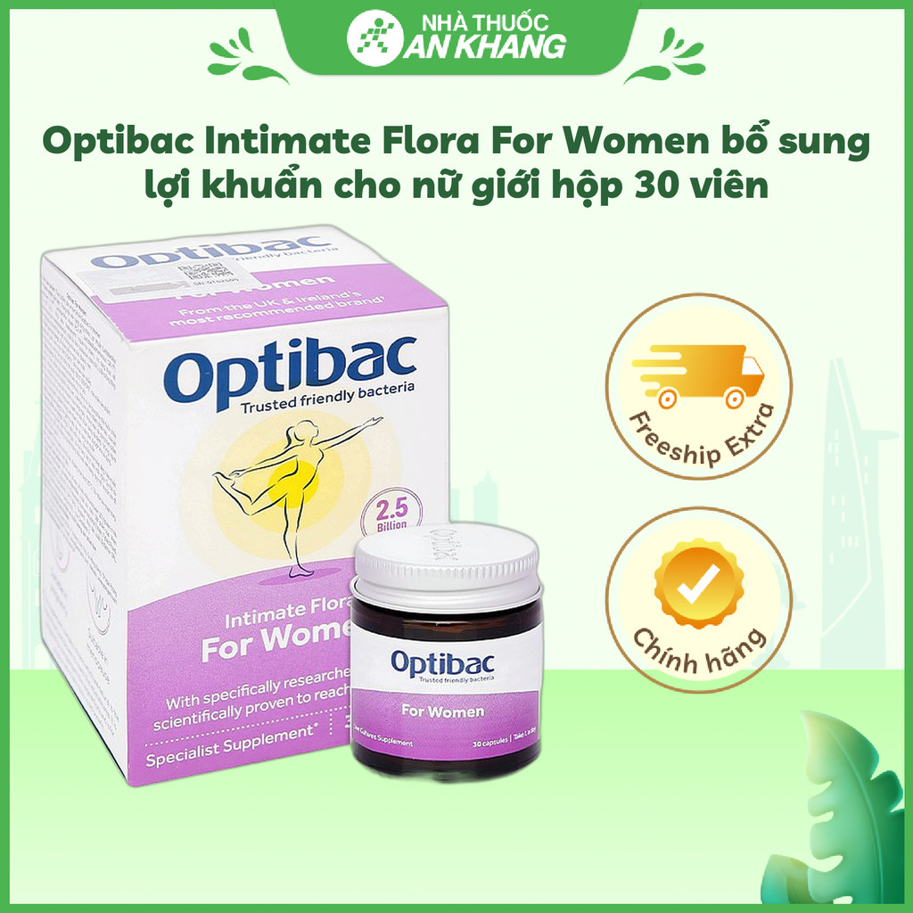 Optibac Intimate Flora For Women bổ sung lợi khuẩn cho nữ giới hộp 30 ...