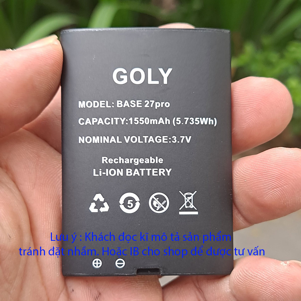 Pin hãng Goly Base 27 pro, Dung lượng chuẩn 1550 mAh | Shopee Việt Nam