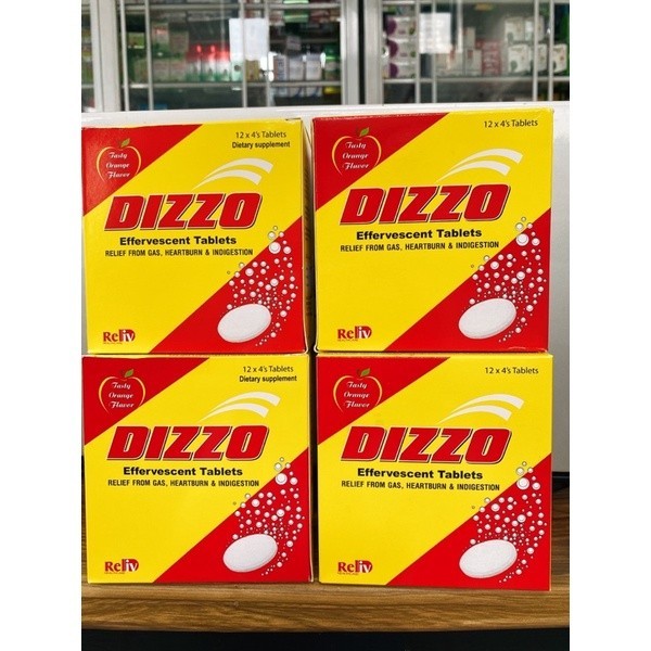 Viên Sủi Làm Hỗ trợ tiêu hoá Giảm đầy hơi, khó tiêu, ợ chua DIZZO Effervescent Vị Cam ...