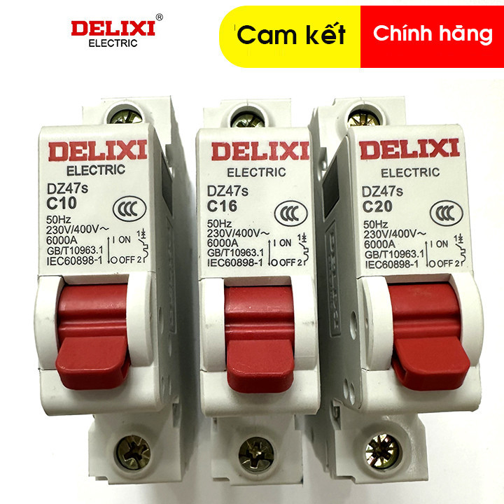 Át tép 1P (1 pha) 220V DELIXI aptomat 10A 26A 20A 25A 32A 40A át cài ray Aptomat mcb 2p DELIXI ...