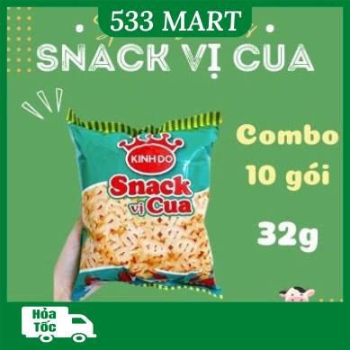 [COMBO 10 GÓI] Snack Cua Kinh Đô - Bim Bim Cua Xanh gói 32gr | Shopee ...