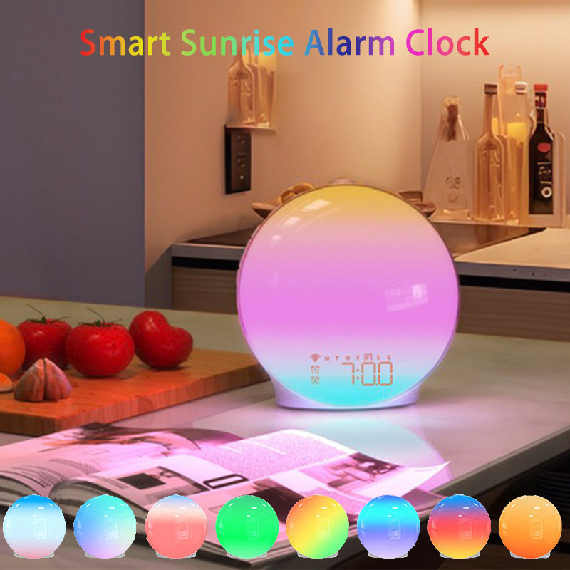 Đồng Hồ Báo Thức Thông Minh Wake Up Sunrise Sunset Rgb Đèn Xung Quanh Đầu Giường Đèn Led Trang ...