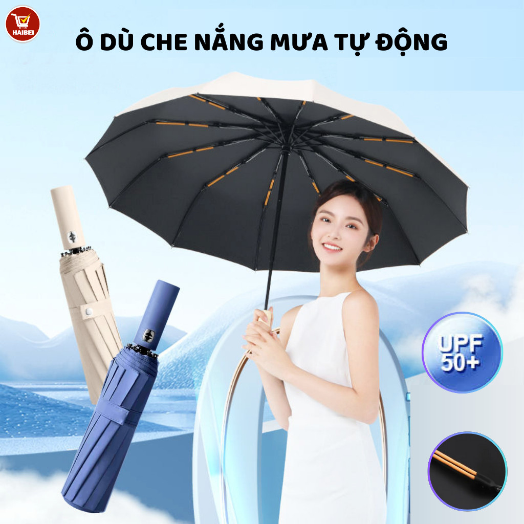 ô che mưa,ô tự động,ô dù đóng mở tự động 24 nan chắc chắn màu sắc đa ...
