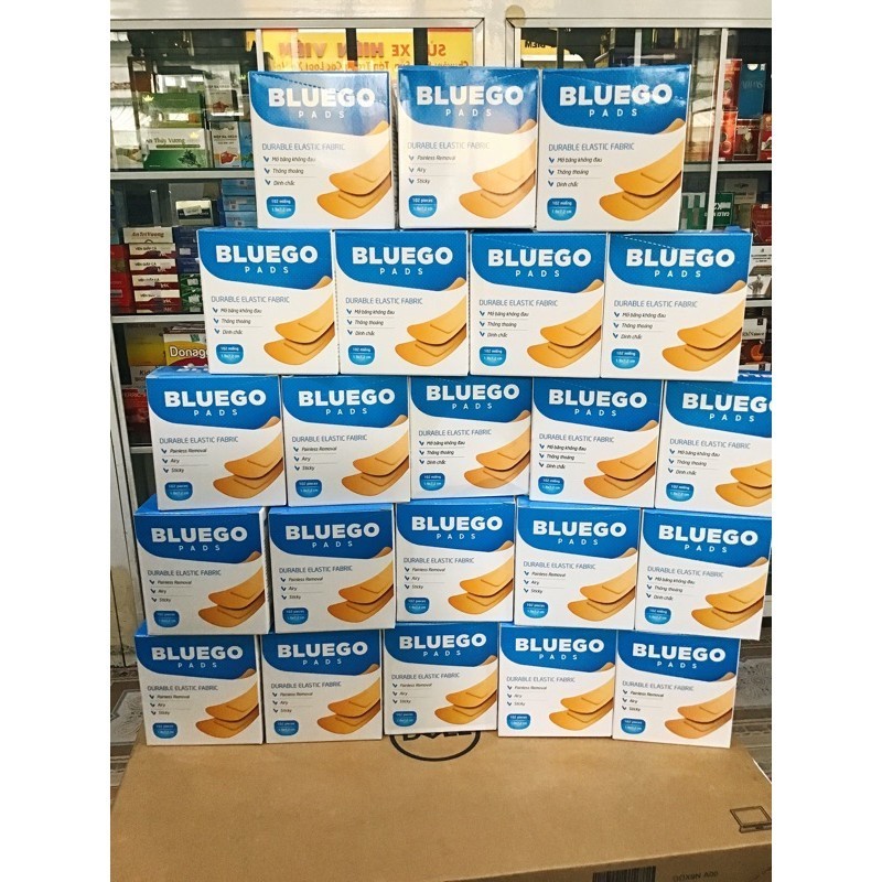 Băng cá nhân vải BLUEGO hộp 102 miếng | Shopee Việt Nam