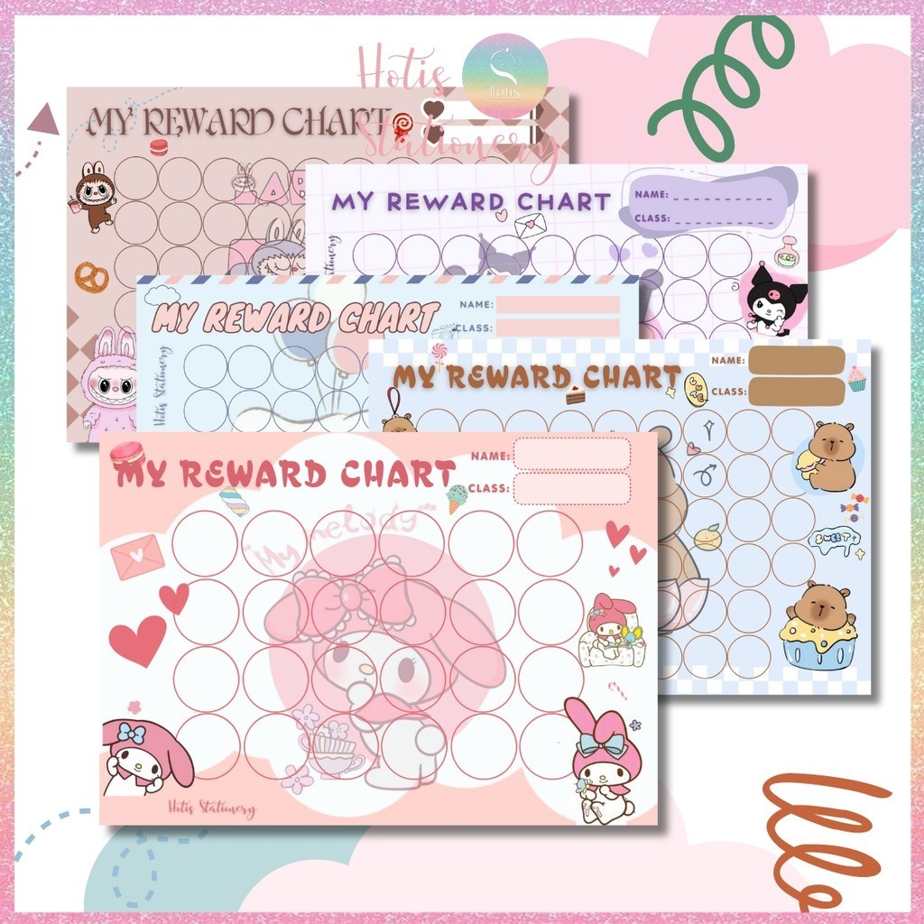 [HOTIS] GIẤY BÓNG - Phiếu tích điểm sticker khen thưởng Tiếng Anh, bảng ...