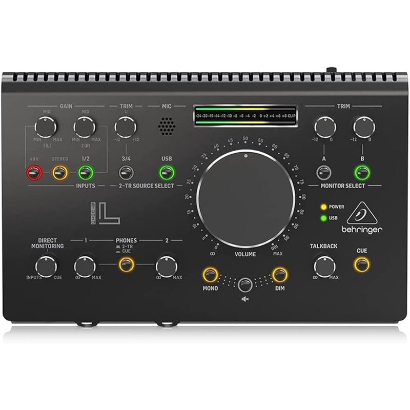 Behringer 2x2 USB Audio Interface with 192kHz Compatibility, MIDAS Mic ...