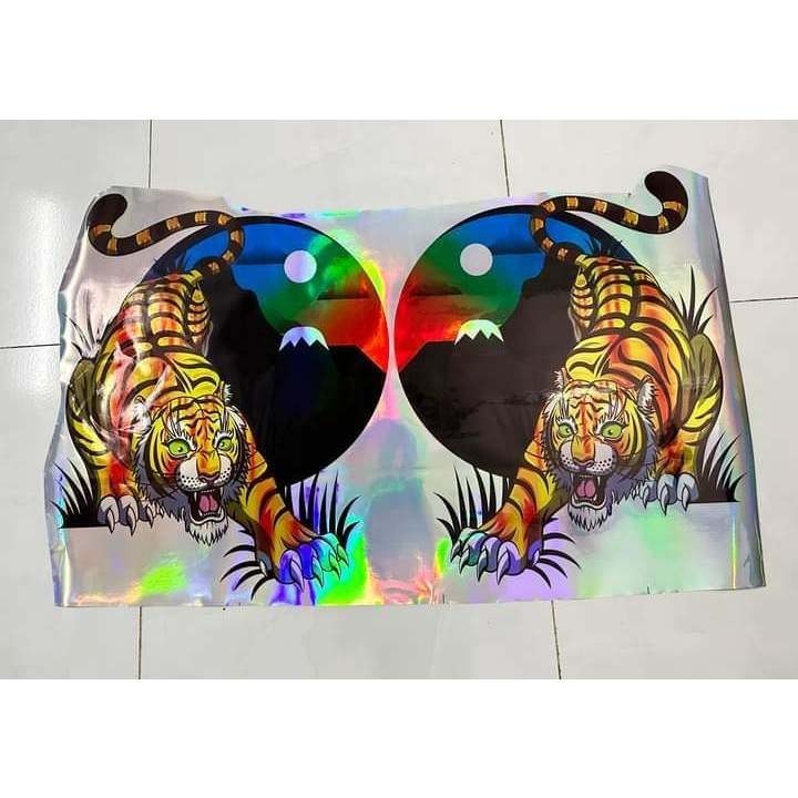 Tem dán xe : Hổ nhật nguyệt- decal dán xe máy, ô tô, xe tải, howo ...