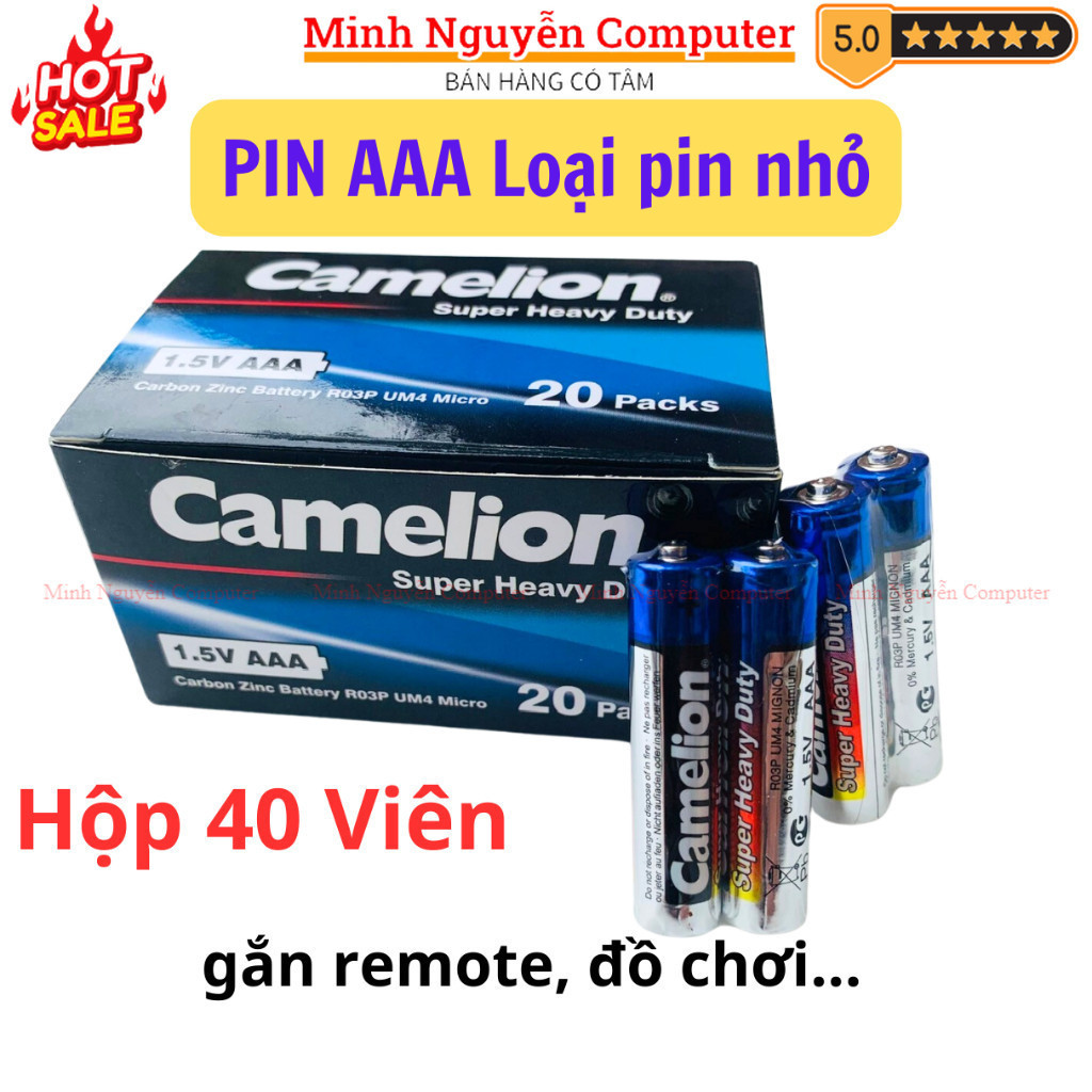 Hộp 40 Viên Pin AAA Camelion 1.5v, Pin 3A hộp 40 viên dùng cho remote ...