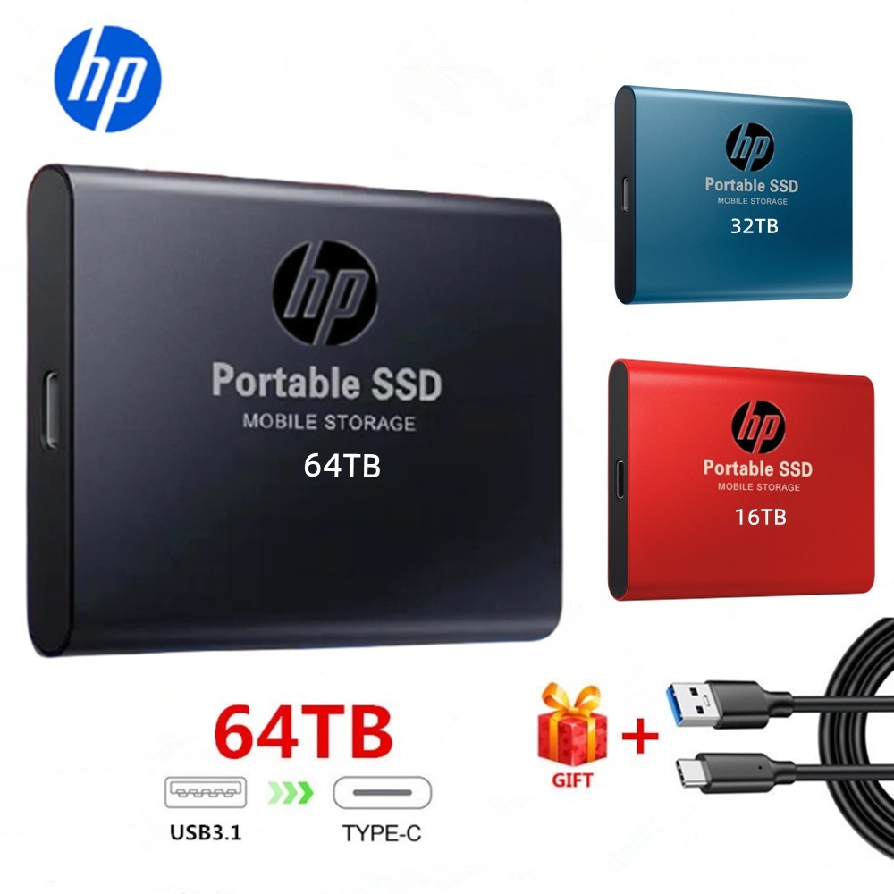 64tb SSD 32TB tốc độ cao 16TB Ổ cứng thể rắn gắn ngoài di động USB3.1 ...