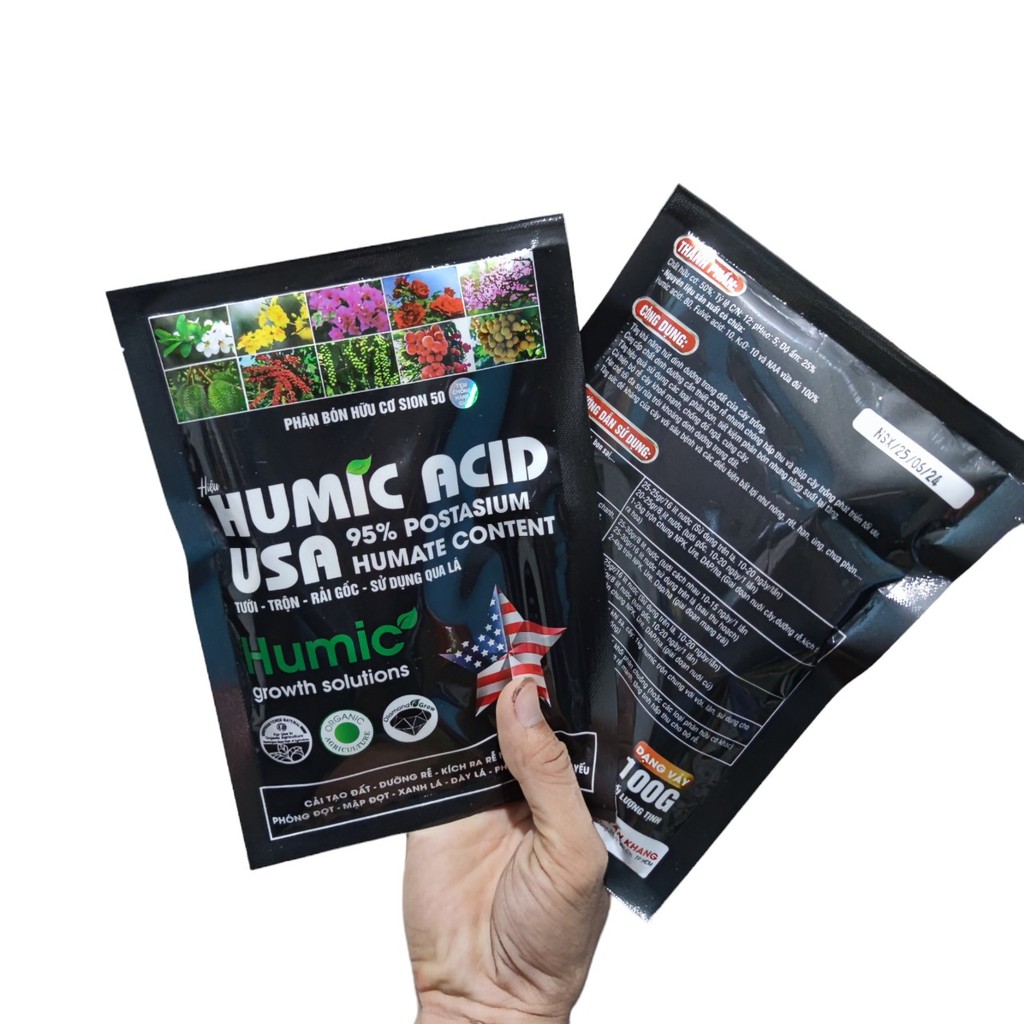 Phân bón hữu cơ Humic Acid USA Sion 50 gói 200g dạng bột | Shopee Việt Nam