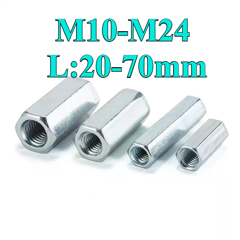 ((LXY) Ống nối ty ren lục giác mạ kẽm - Nối ren Đai ốc n M10 / M12 ...