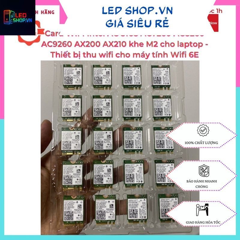 Card WIFI Intel AX210 BE200 khe M2 cho laptop - Thiết bị thu wifi cho máy tính Wifi 6E , Wifi 7 ...