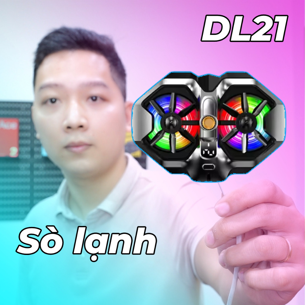Quạt Tản Nhiệt DL21 Sò Lạnh Có Led RGB Có Màn Hình Hiển Thị Nhiệt Độ ...