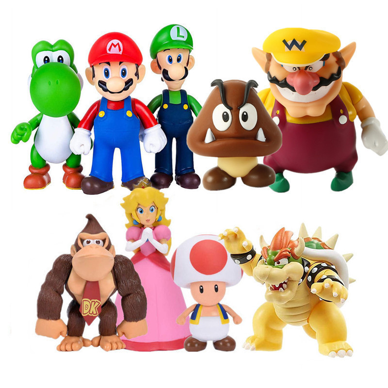12cm Super Mario Hình Mario Yoshi Cooper Búp Bê Anime Trò Chơi Mô Hình ...