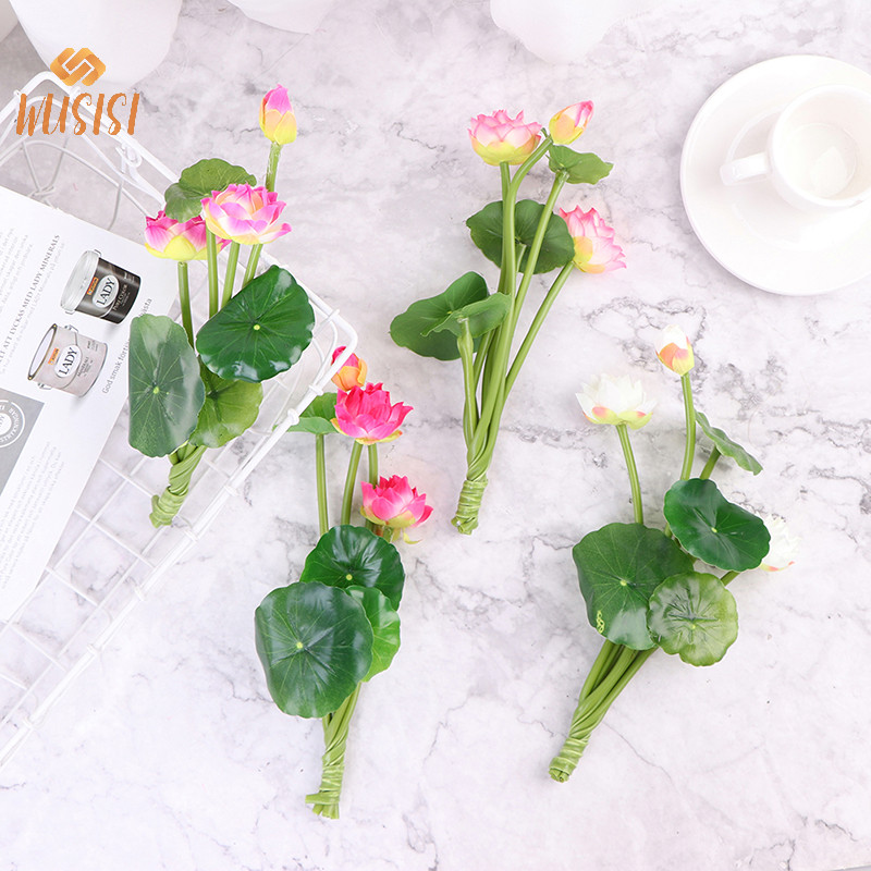[Wusisi] Hoa Sen Mô Phỏng Nhân Tạo Nước Lily Micro Phong Cảnh Trang Trí ...
