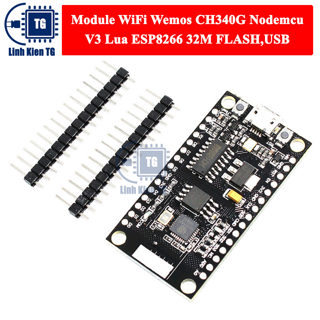 Module WiFi Wemos CH340G Nodemcu V3 Lua tích hợp ESP8266 + bộ nhớ phụ ...