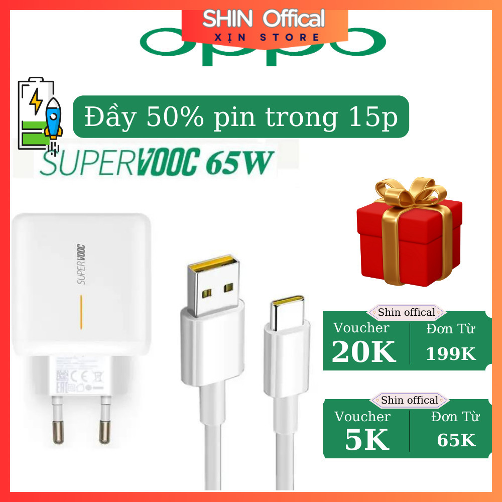 Bộ Củ Cáp Sạc Nhanh Super Vooc 65W 80W Oppo, Dây Cáp Sạc Vooc Type C ...