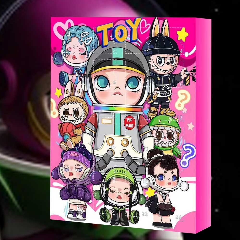 Christmas Advent Calendar 24 Days POPMART Countdown Calendar Blind Box ...